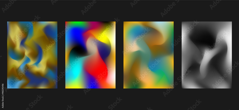 Color mix. Modern blurred texture. Fluid gradient mesh. Abstract wavy ...
