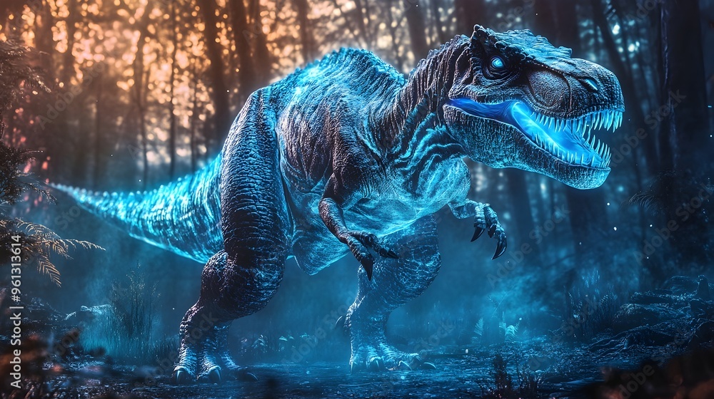 Holographic visualization of a Giganotosaurus a massive carnivorous ...