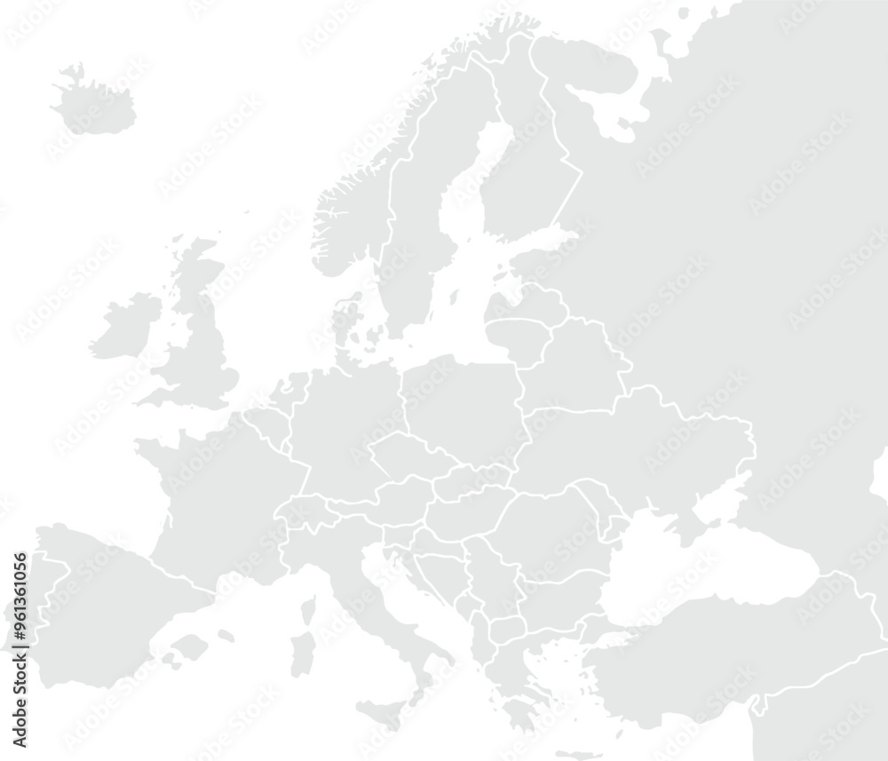 Europe map isolated on white background. for website layouts ...