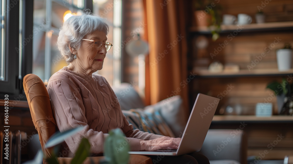 elderly person's hands on a laptop keyboard, highlighting the growing ...