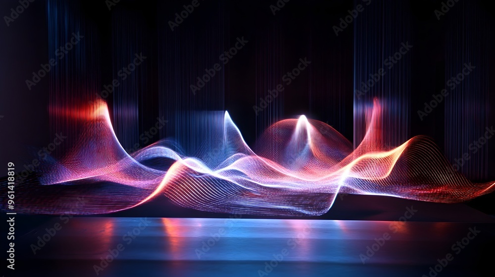 Hypnotic holographic visualization showcasing the dynamic formation of ...