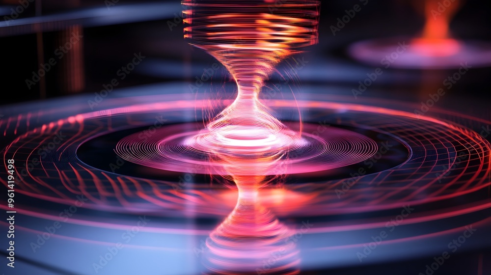 Holographic visualization showcasing the Doppler effect with moving ...