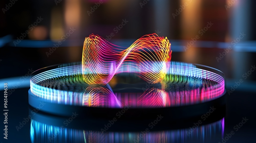 Holographic display showcasing the Doppler effect with simulated sound ...