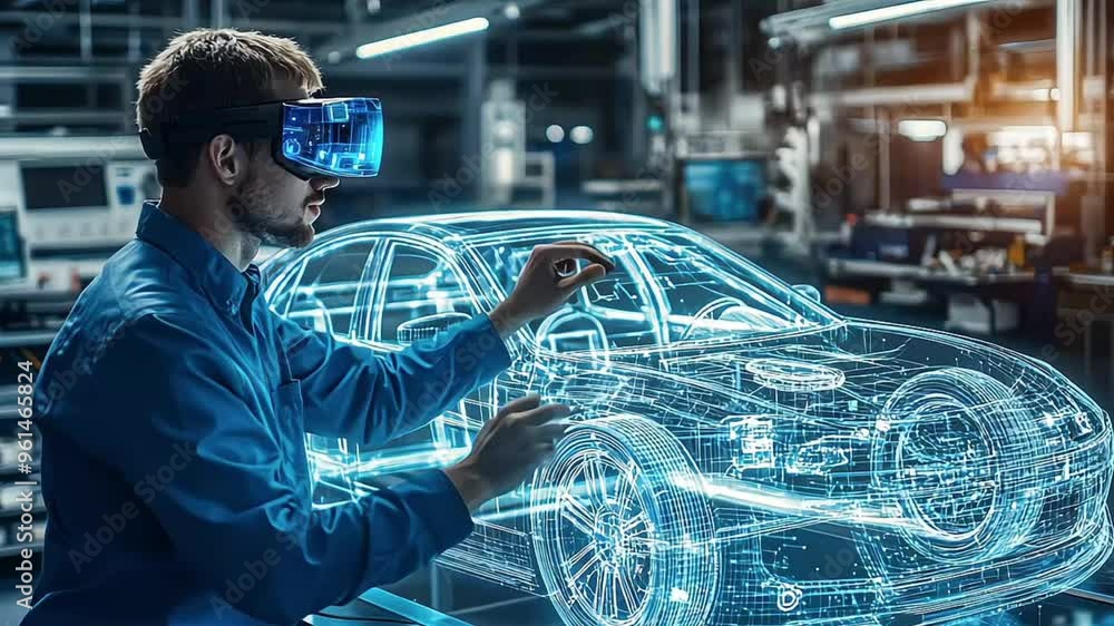 An Automotive Engineer Uses Augmented Reality to Construct a 3D Model ...