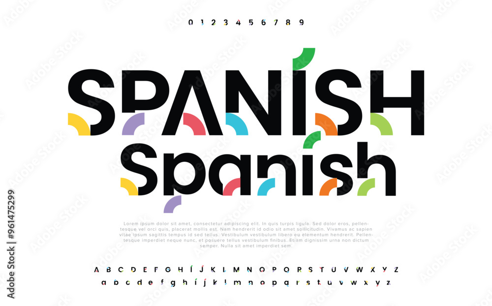 Spanish abstract digital logo font alphabet minimal modern urban fonts ...