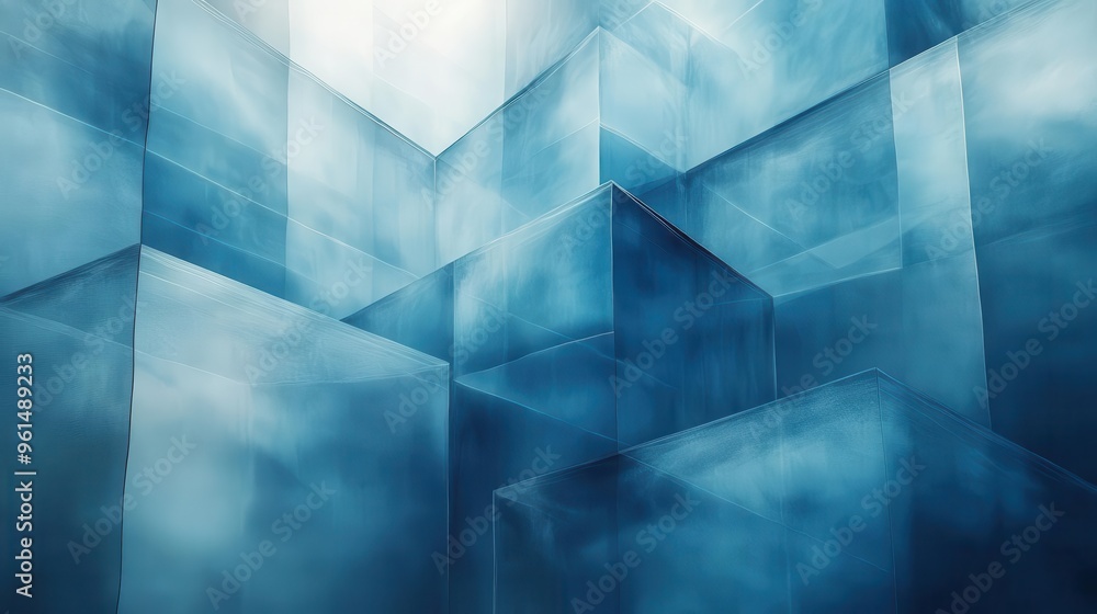 abstract corporate backdrop with intersecting translucent planes cool ...