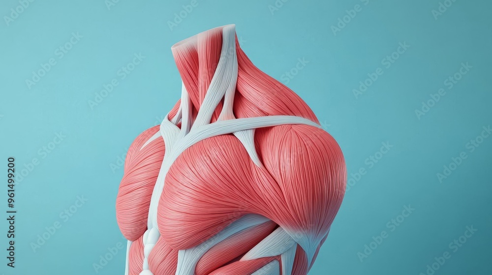 Endomysium, connective tissue surrounding muscle fibers, detailed ...