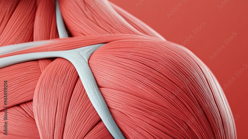 Endomysium, connective tissue surrounding muscle fibers, detailed ...