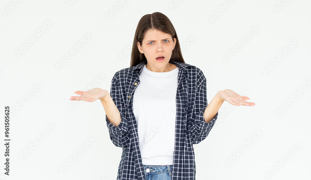 Angry european woman emotional. Young woman annoyed mad bad furious ...