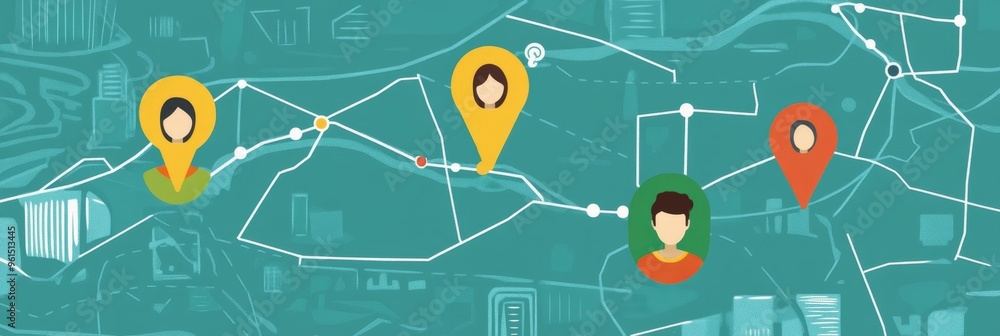 This illustration depicts geographic targeting, a key strategy for ...