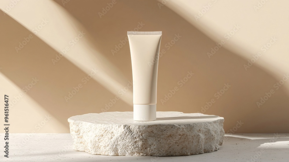 cosmetic cream tube mock-up sleek matte finish skincare packaging ...