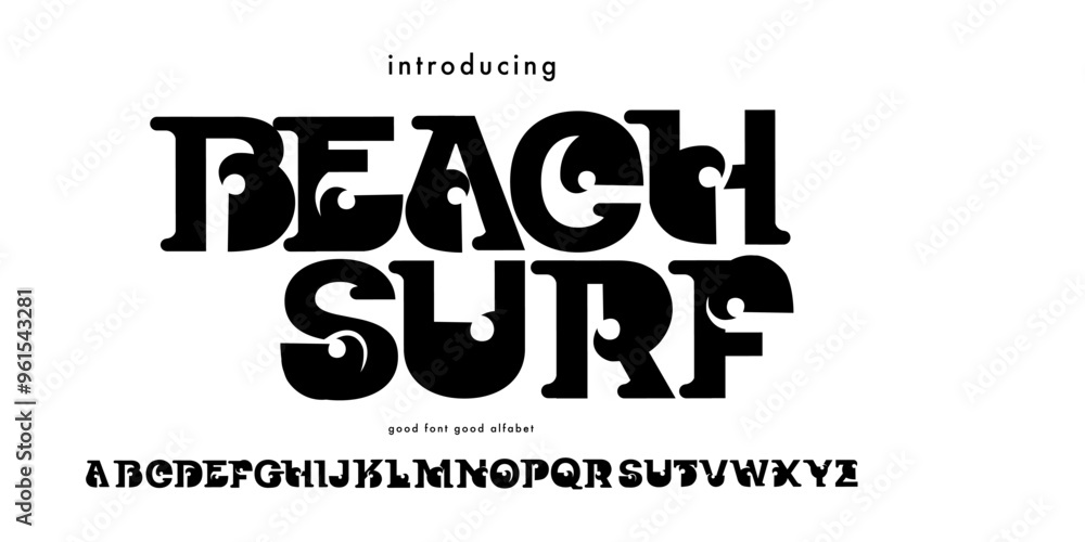 BEACH SURF font you can use to graphich font with surf style , culture ...