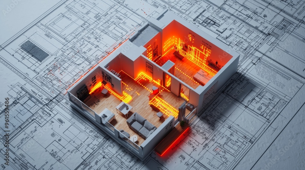 Computer renderings of house plans in 3D, virtual house designs in 3D ...