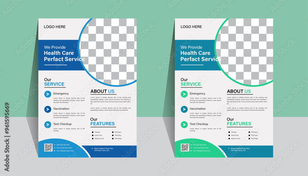 Modern Flyer Layout for Corporate Digital Campaigns, Business Marketing ...