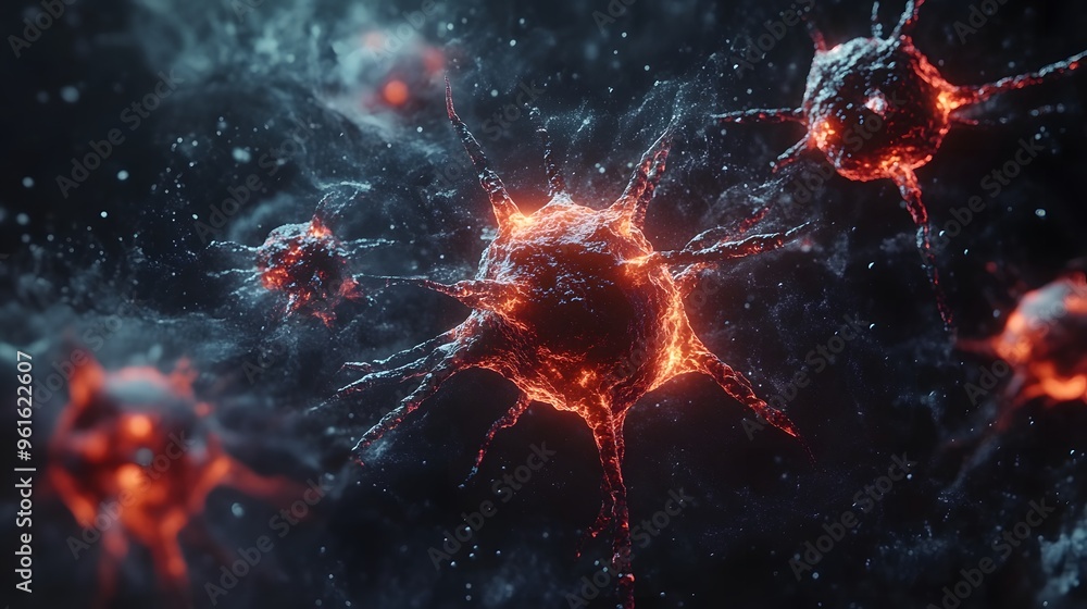 Cluster of Cells Dividing A small cluster of cancer cells in the ...