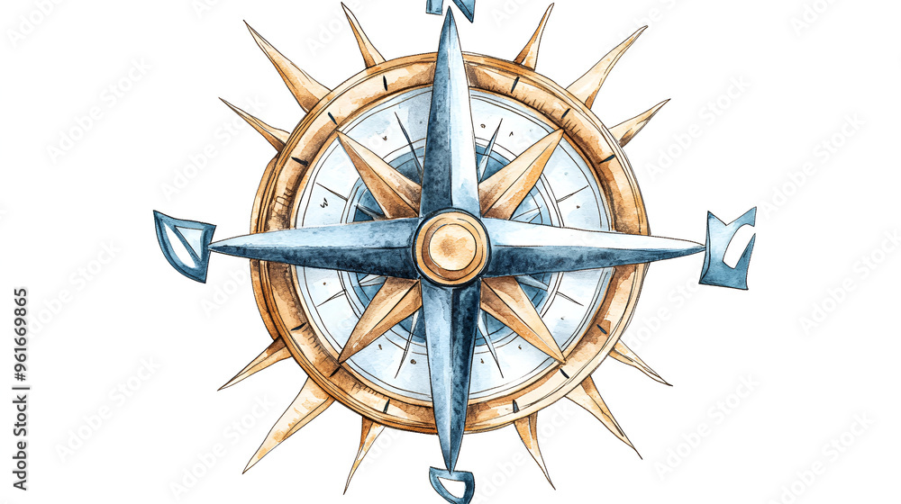 wind compass rose points art blue clip design rection rectional east ...