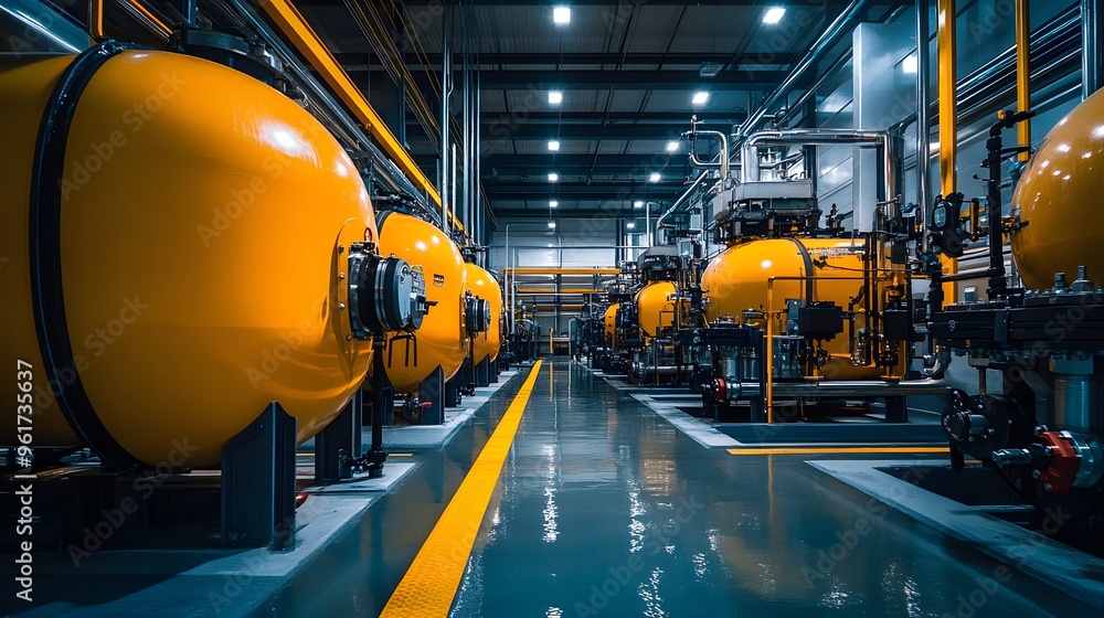 Boiler Feedwater System A boiler room with water treatment equipment ...