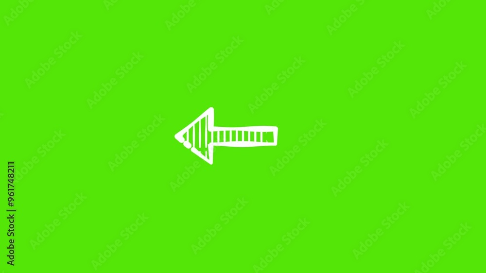 Set of Animated Hand Drawn Arrows Green Screen. Animated arrows pack on ...