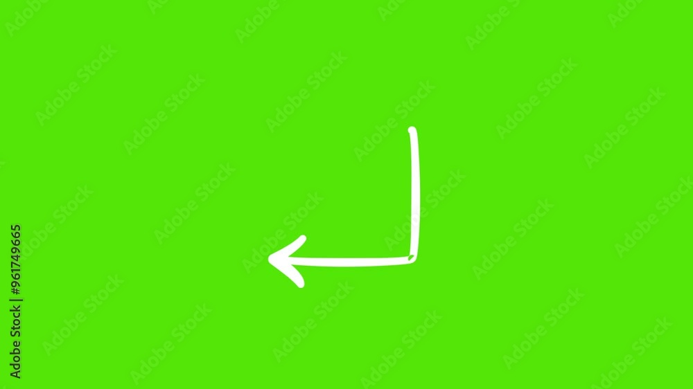 Set of Animated Hand Drawn Arrows Green Screen. Animated arrows pack on ...