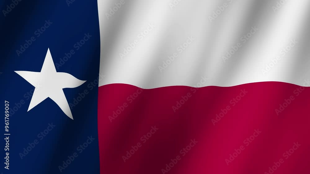 Flag of Texas waving animation, Texas Flag footage video waving in wind ...