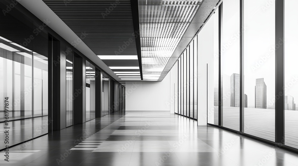 Reworked modern architecture showcasing a spacious empty area for text ...