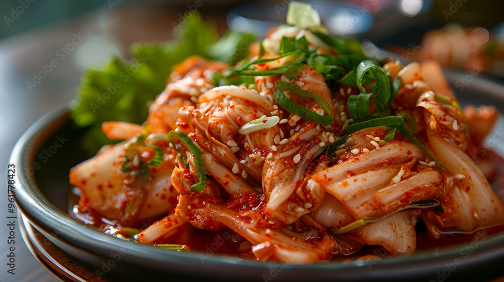 A kimchi with little south korea flag on the top PNG image isolated ...