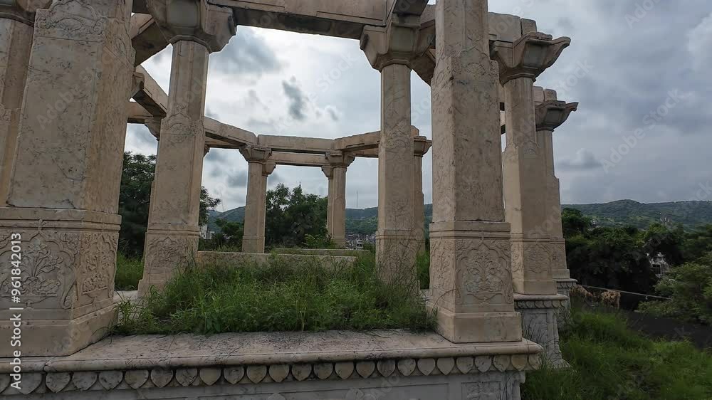 Medieval period ruin structure at Maharaniyon Ki Chhatriyan, the ...