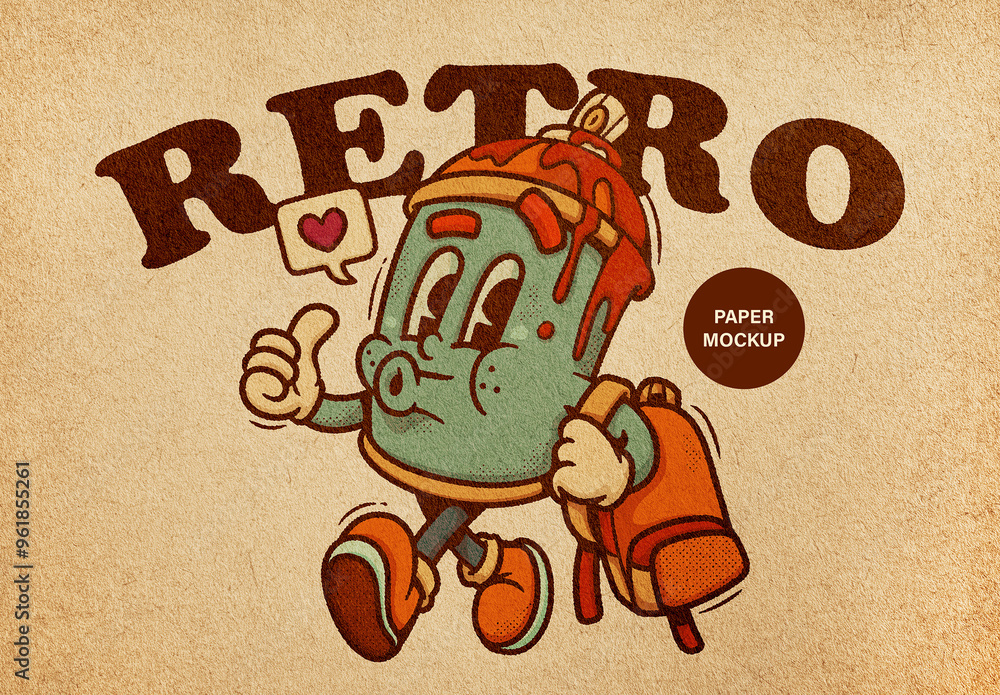 Craft Printed Paper Logo Mockup With Generative AI Stock Template ...