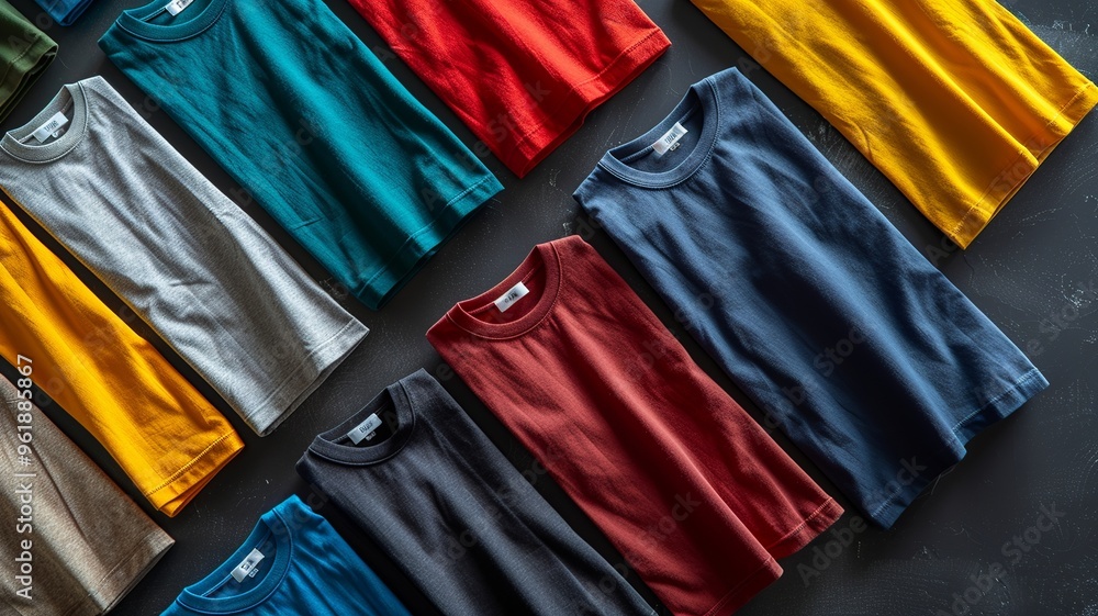 A captivating collection of colored t-shirt templates for men ...