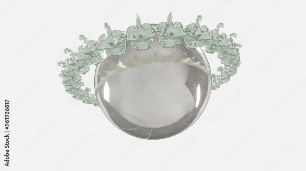 Abstract 3D marble pearl planet levitation jewelry bubble blob shape ...