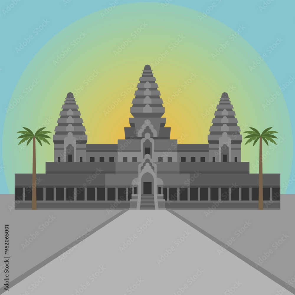 Angkor Wat in Siem Reap, Cambodia is the largest religious monument in ...