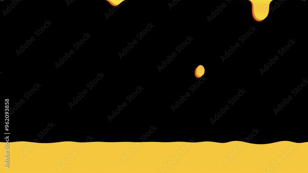 Melted honey dripping animation. Dessert background with melted honey ...