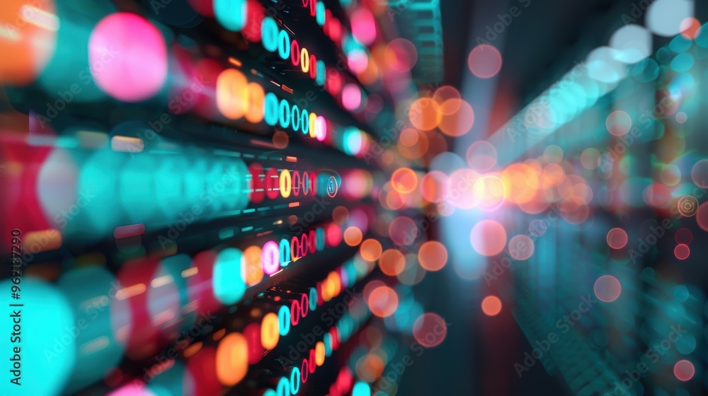 An abstract representation of password security, with a digital lock symbol and binary code ...