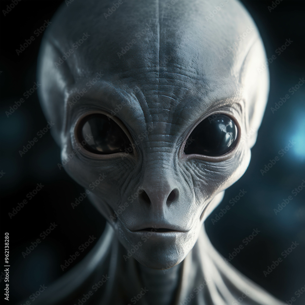Gaze of the Unknown: A hyperrealistic portrayal of an extraterrestrial ...