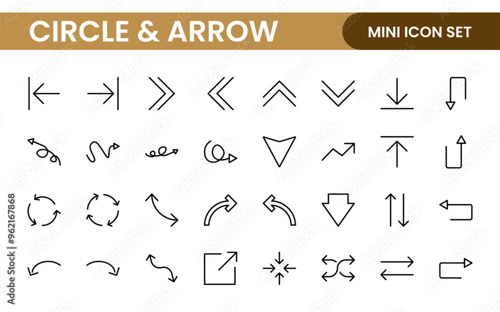 Dynamic Circle and Arrow Icon Set: A Versatile Collection for ...