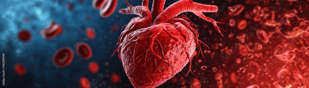 Cholesterol and myocardial infarction risk, heart anatomy showing ...