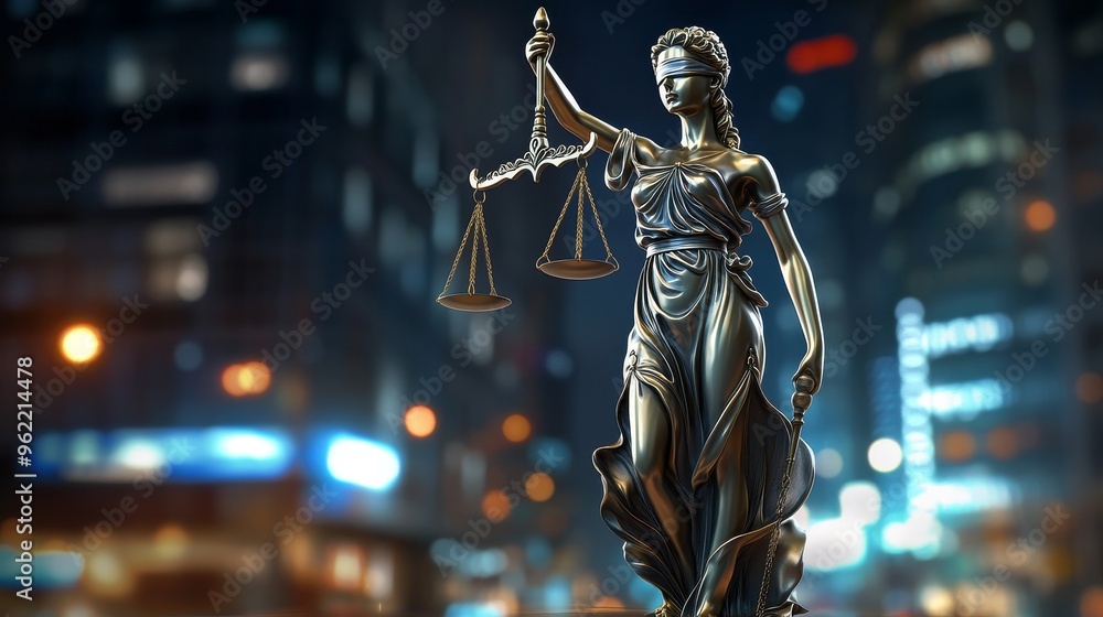 A classic statue of Lady Justice, symbolizing fairness and equality ...