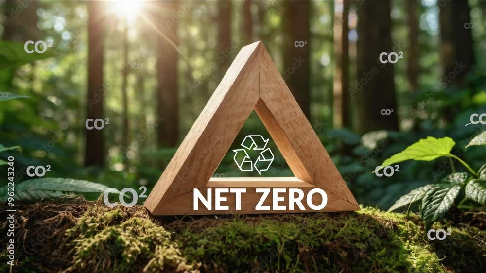 Net zero and carbon neutral concept.. for net zero greenhouse gas ...