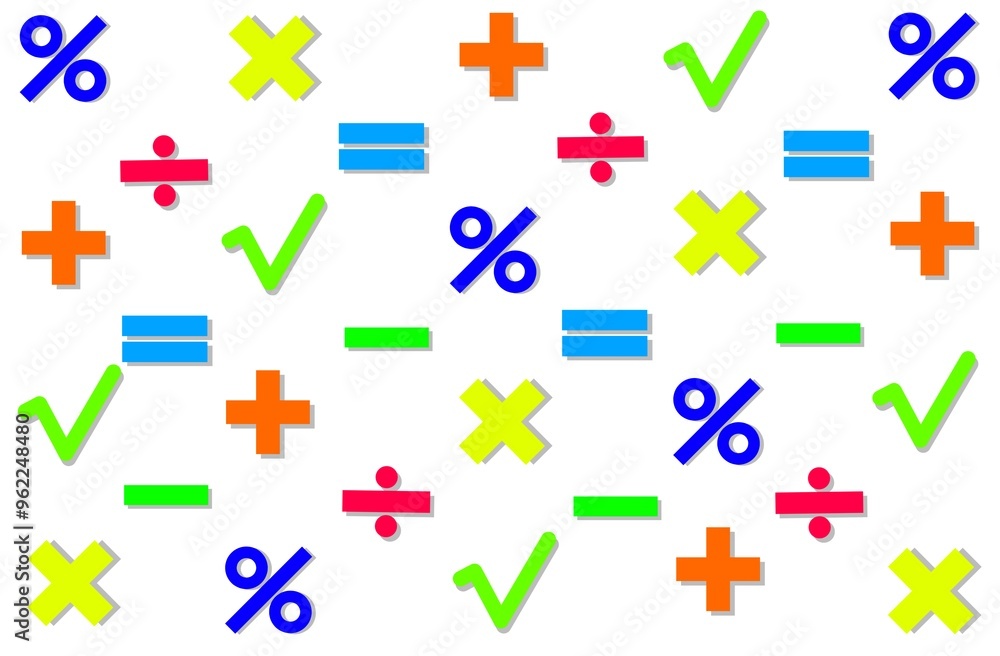 background with mathematics symbol, mathematics symbol, pattern with ...