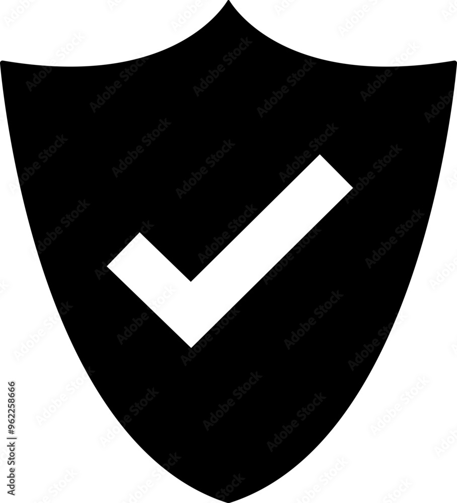 Check mark icon in flat Black tick icon vector for apps and website ...