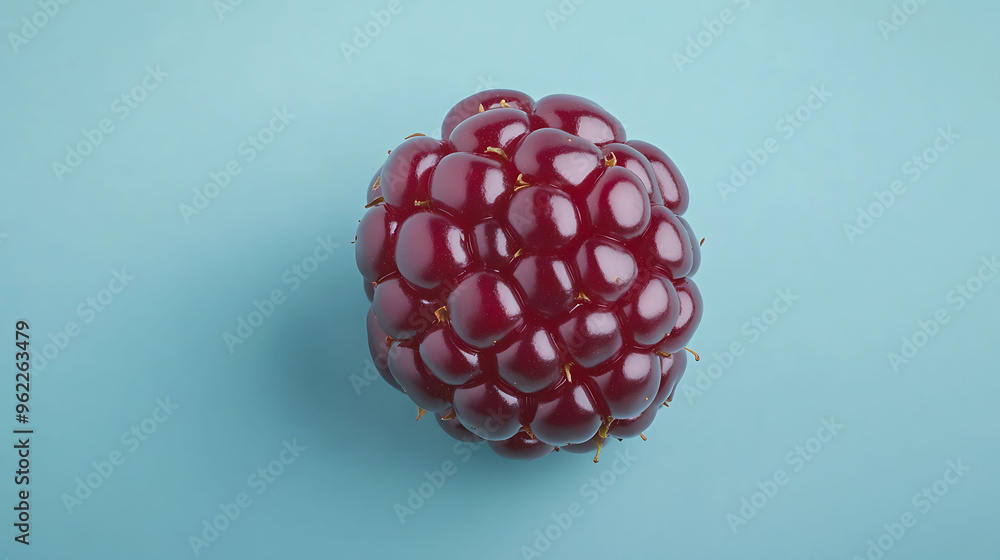 Rubus fruticosus Boysenberry a minimalist background featuring a single ...