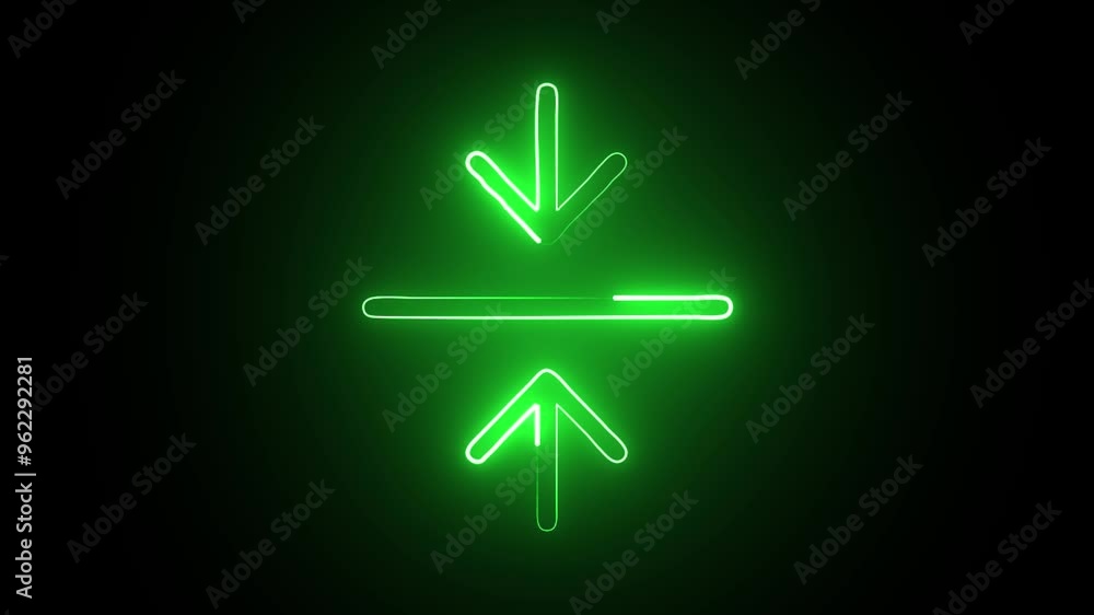 Video footage of Pink glowing Do not Enter neon icon on brick wall ...