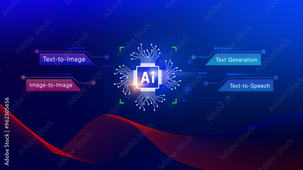 Ai tech, Artificial Intelligence to generate content, Text to image ...