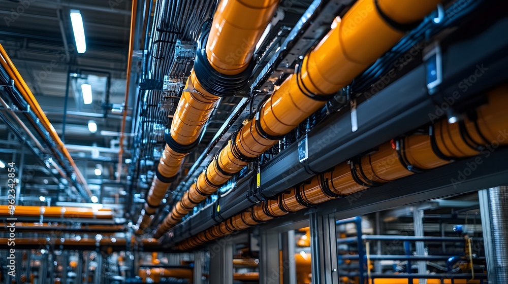 Cable Tray System A system of cable trays mounted along the ceiling ...