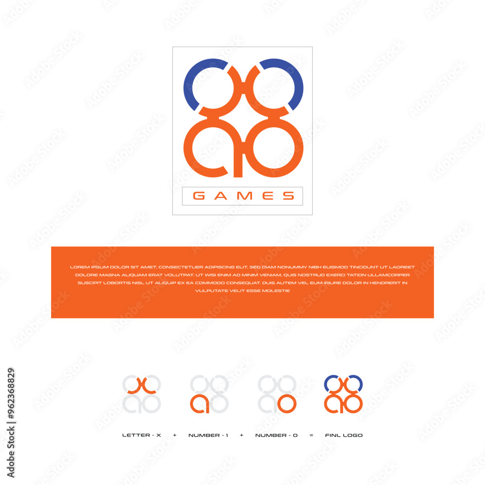 X10 ten gradient number logo icon design for company and business Stock ...