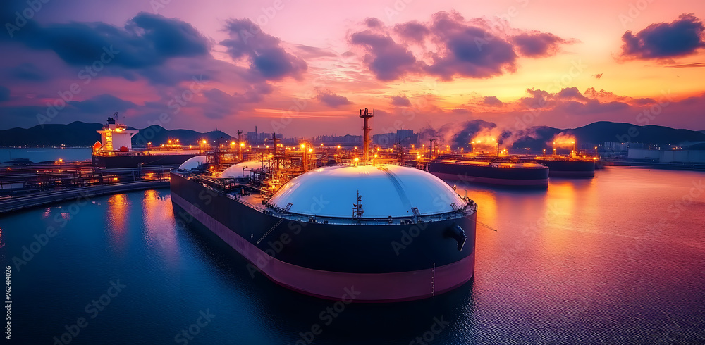 Storage and transportation of liquefied natural gas. LNG tank storage ...