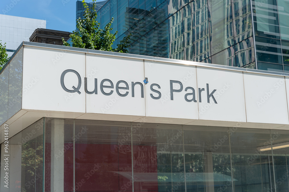 entrance to Queen's Park station of Line 1 to the city's public transit ...