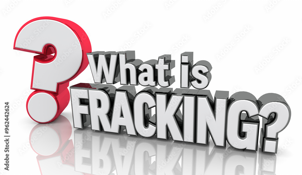 What is Fracking Oil Gas Drilling Hydraulic Fracturing Question Mark 3d ...