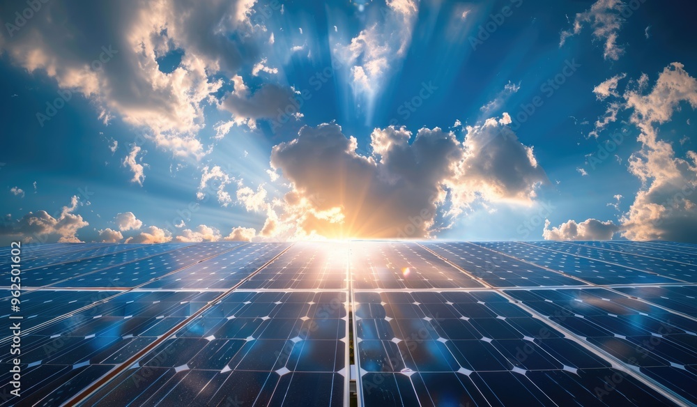 Sustainable power: solar panel systems, solar energy into electricity ...