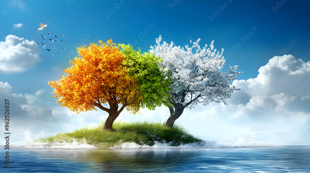 Four Seasons in One Tree: A Beautiful Representation of Time, Change ...